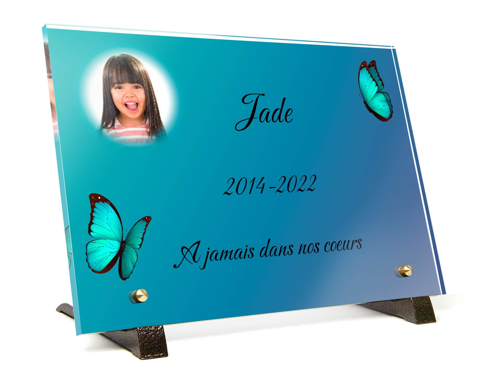 Plaque Funéraire Papillons | Belle Plaque Funéraire