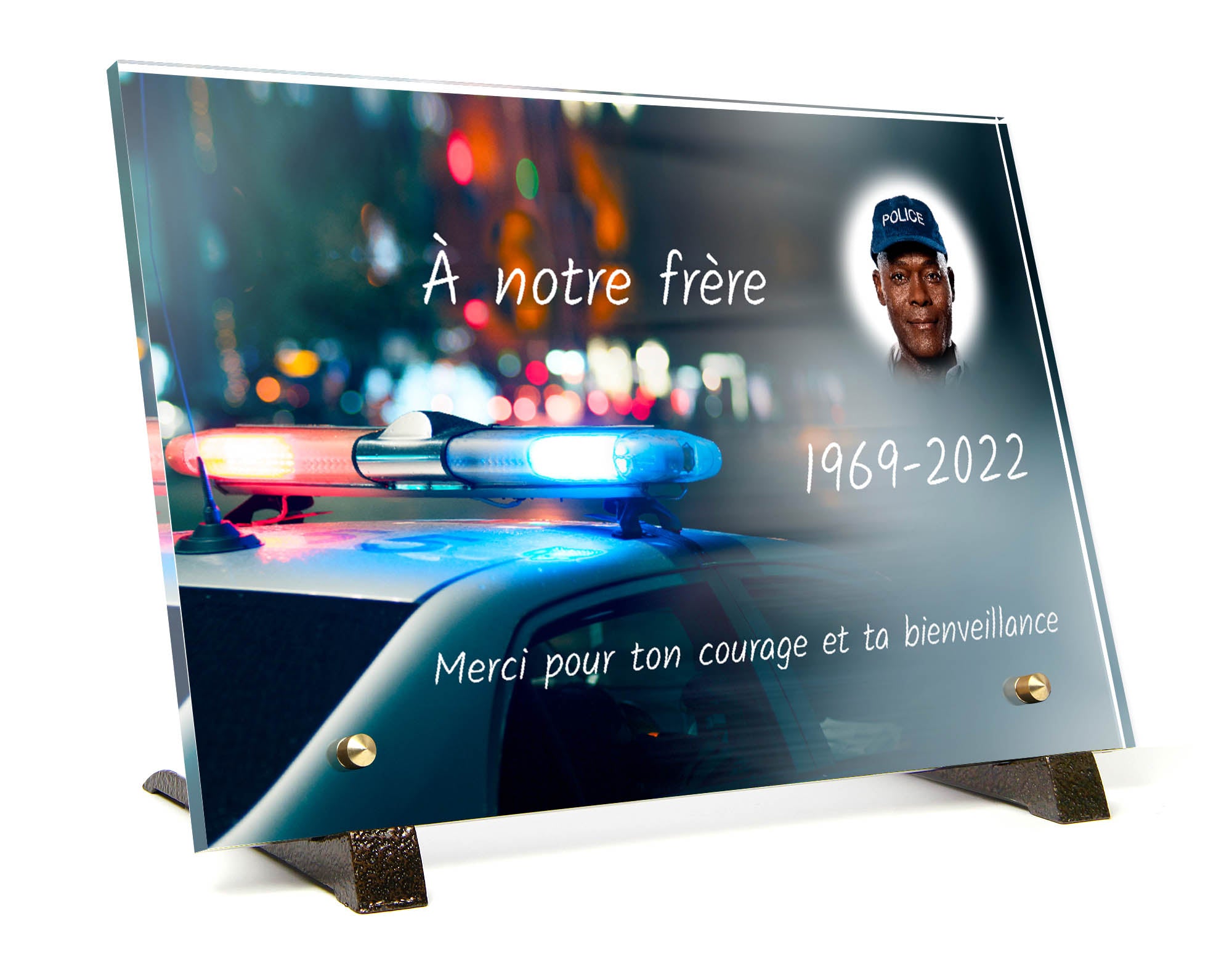 Plaque Funéraire Policier | Belle Plaque Funéraire