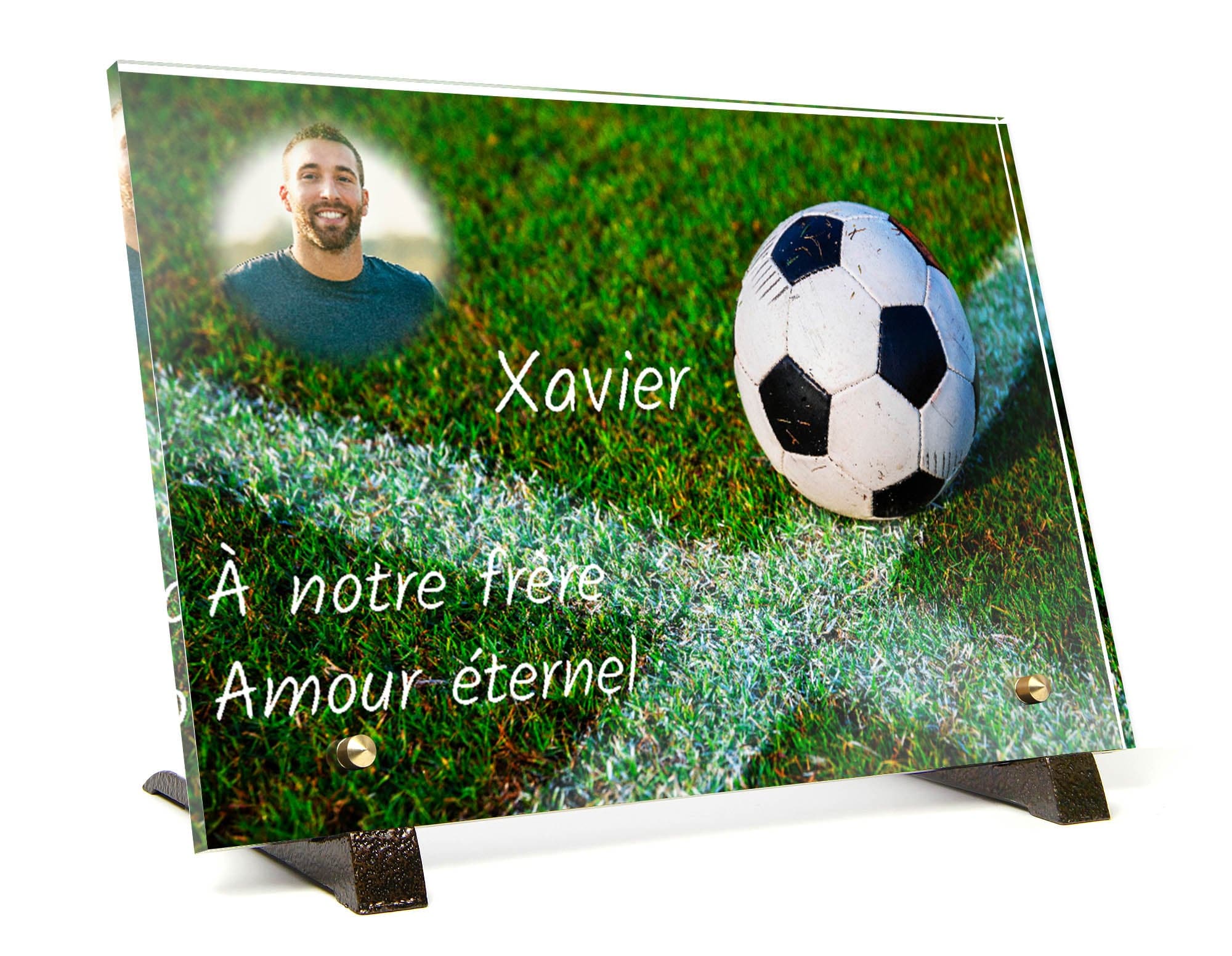 Plaque Funéraire Plexiglas Foot – Belle Plaque Funéraire