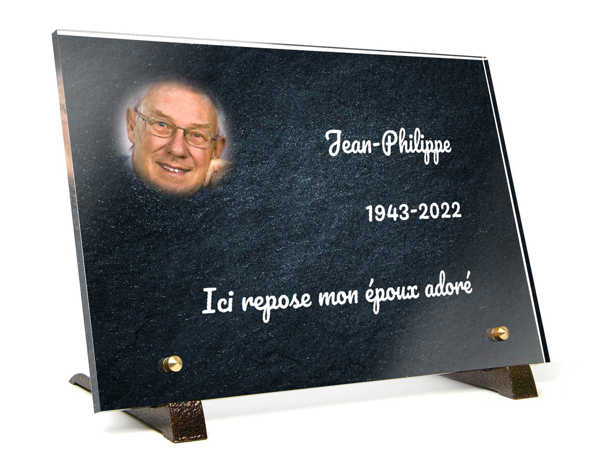 Plaque Funéraire Plexiglas Effet ardoise – Belle Plaque Funéraire
